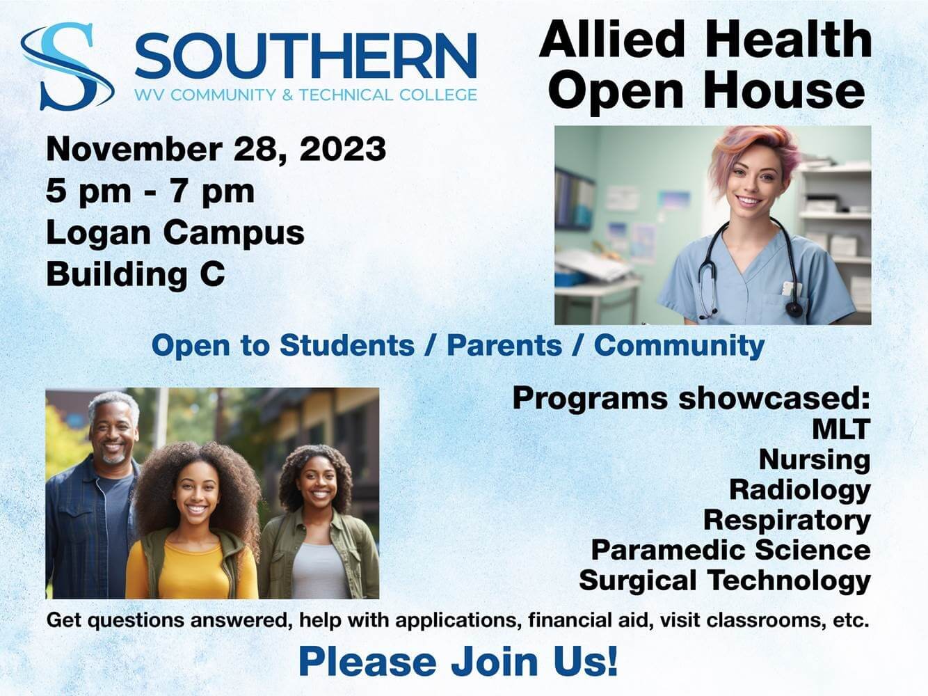 Allied Health Open House | Southern West Virginia Community and ...