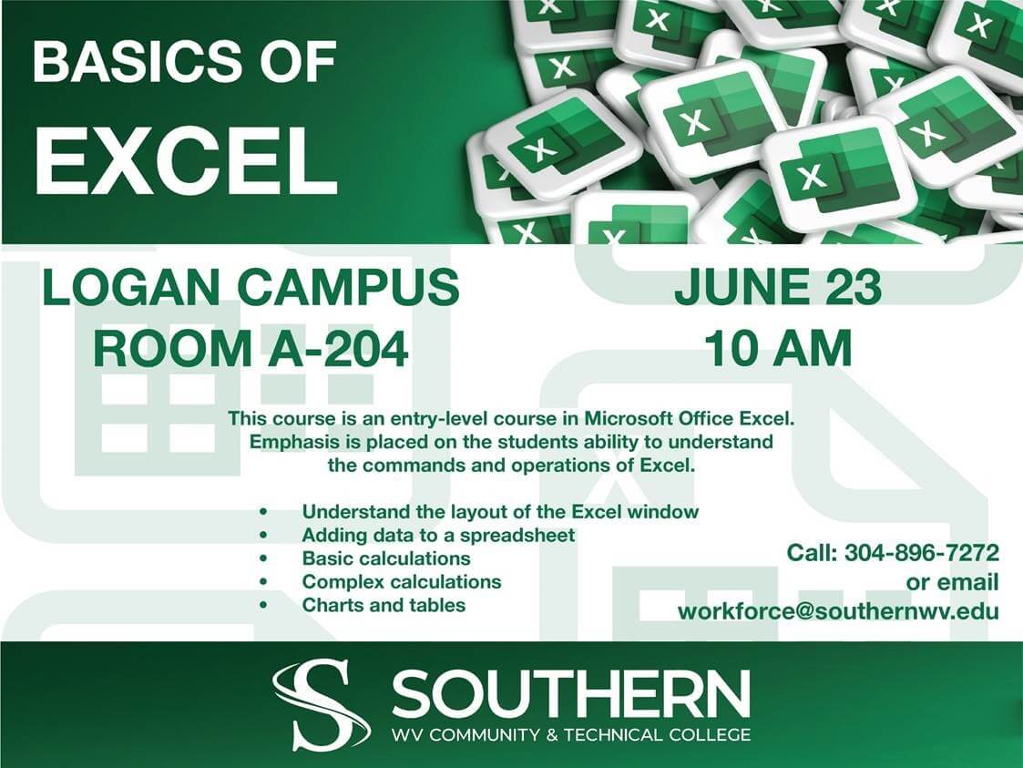 Basics of Excel | Southern West Virginia Community and Technical College